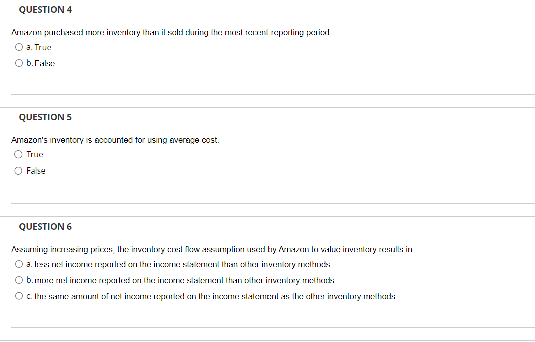 Solved AMAZON.COM, INC. CONSOLIDATED STATEMENTS OF | Chegg.com