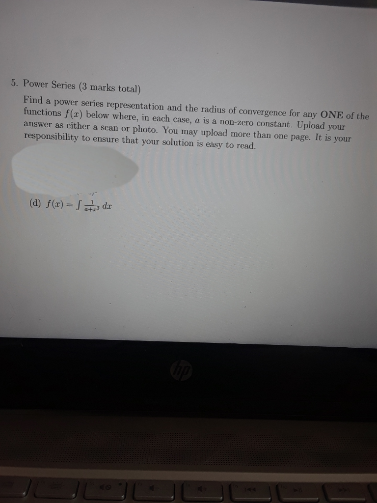 Solved 5. Power Series (3 marks total) Find a power series | Chegg.com