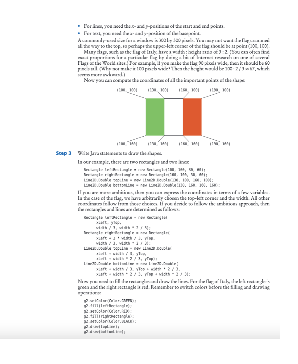 Solved This in-class lab covers Java Graphics Follow along | Chegg.com