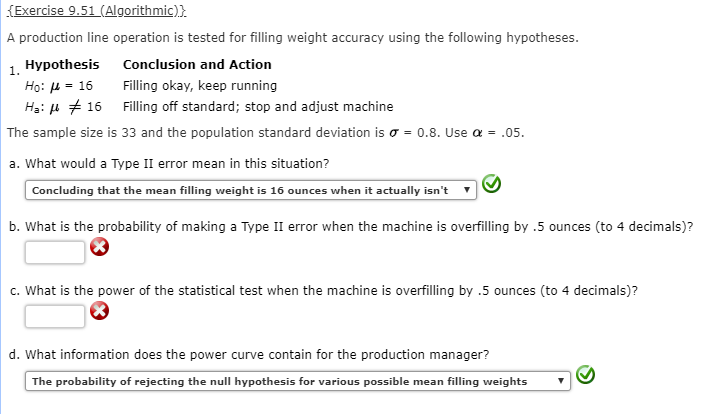 Solved {Exercise 9.51 (Algorithmic) } A production line | Chegg.com