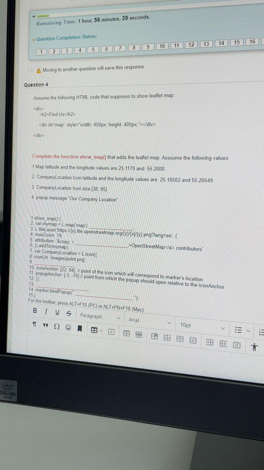 Solved Question 4 Assume the following HTML code that | Chegg.com