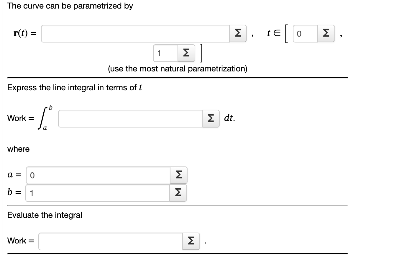 The curve can be parametrized by r(t)= (use the most | Chegg.com