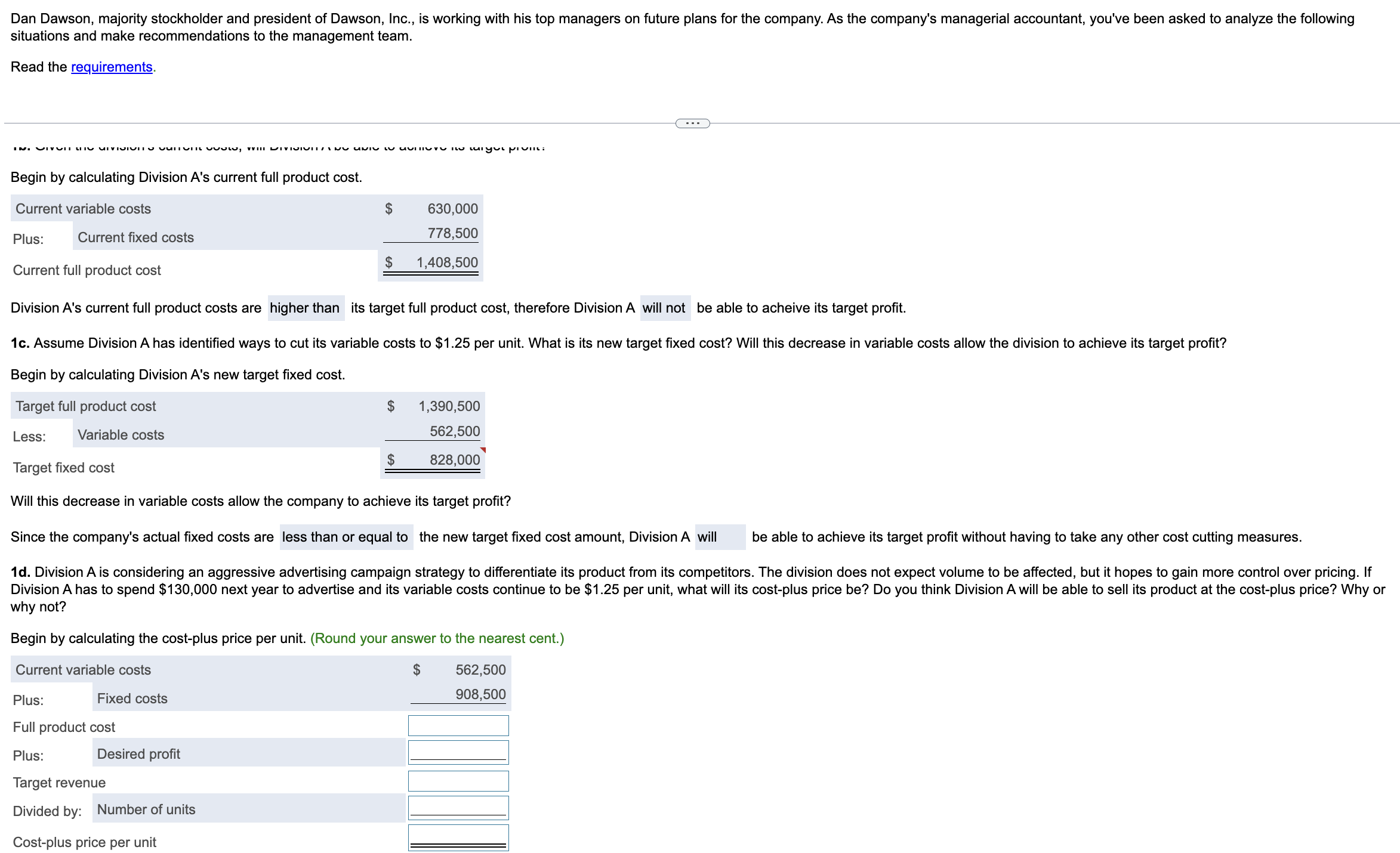 Solved situations and make recommendations to the management | Chegg.com