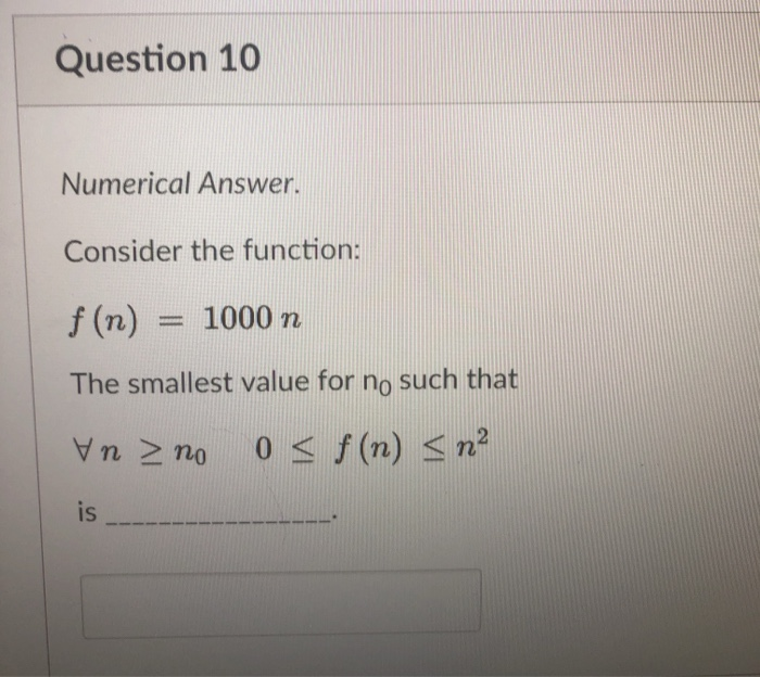 Solved Question 10 Numerical Answer Consider The Function 4451