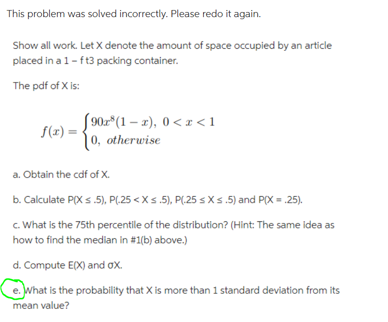 Solved This problem was solved incorrectly. Please redo it | Chegg.com