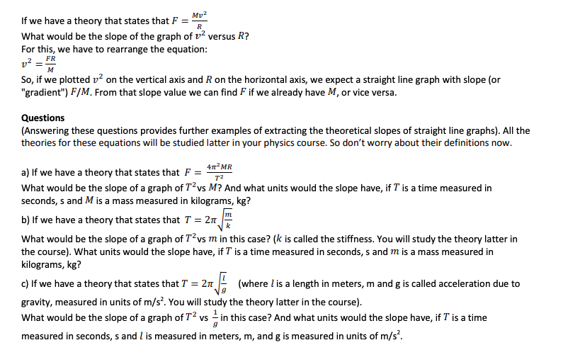 Solved Mv2 R If we have a theory that states that F = What | Chegg.com