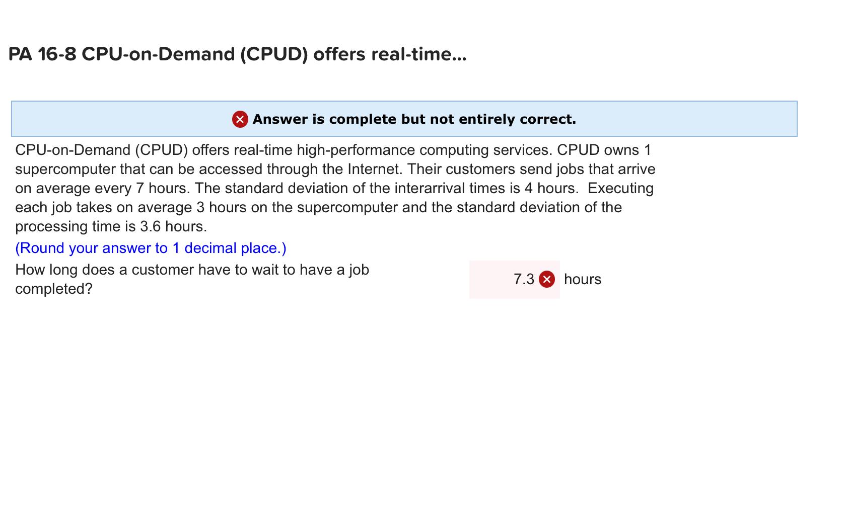 Solved PA 16-8 CPU-on-Demand (CPUD) offers real-time... | Chegg.com