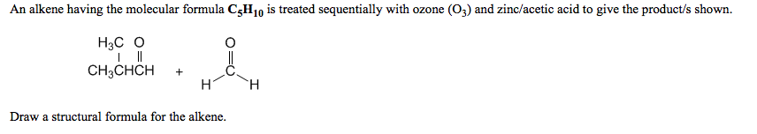 Solved An alkene having the molecular formula C5H10 is | Chegg.com