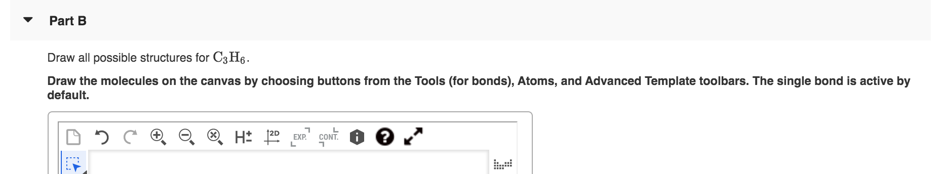 Solved Part B Draw all possible structures for C3H6. Draw | Chegg.com