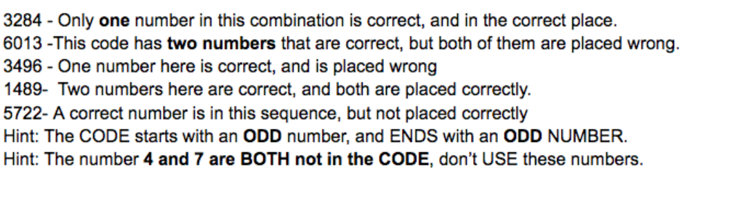 Solved 3284 - Only one number in this combination is | Chegg.com
