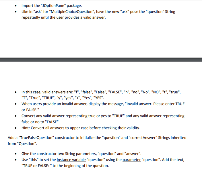 Solved In this assignment, you will again modify your Quiz | Chegg.com