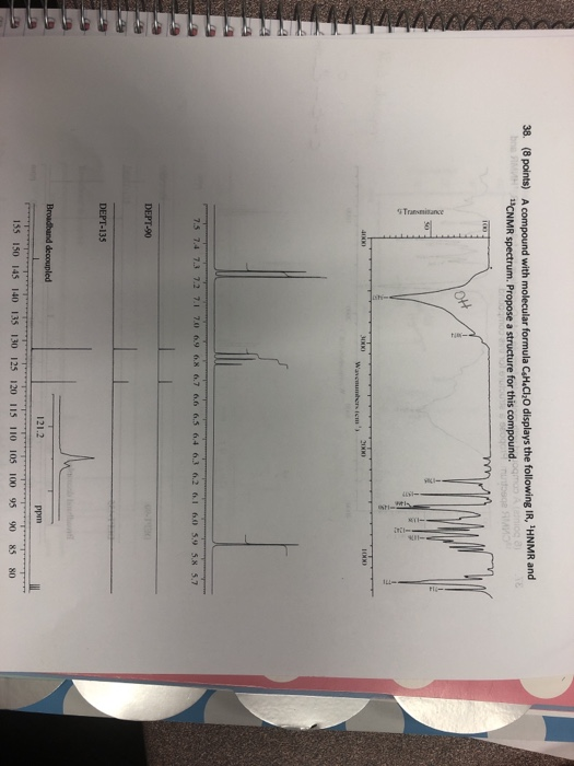 Solved which one of the following compounds is consistent | Chegg.com