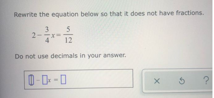 Solved Rewrite The Equation Below So That It Does Not Have
