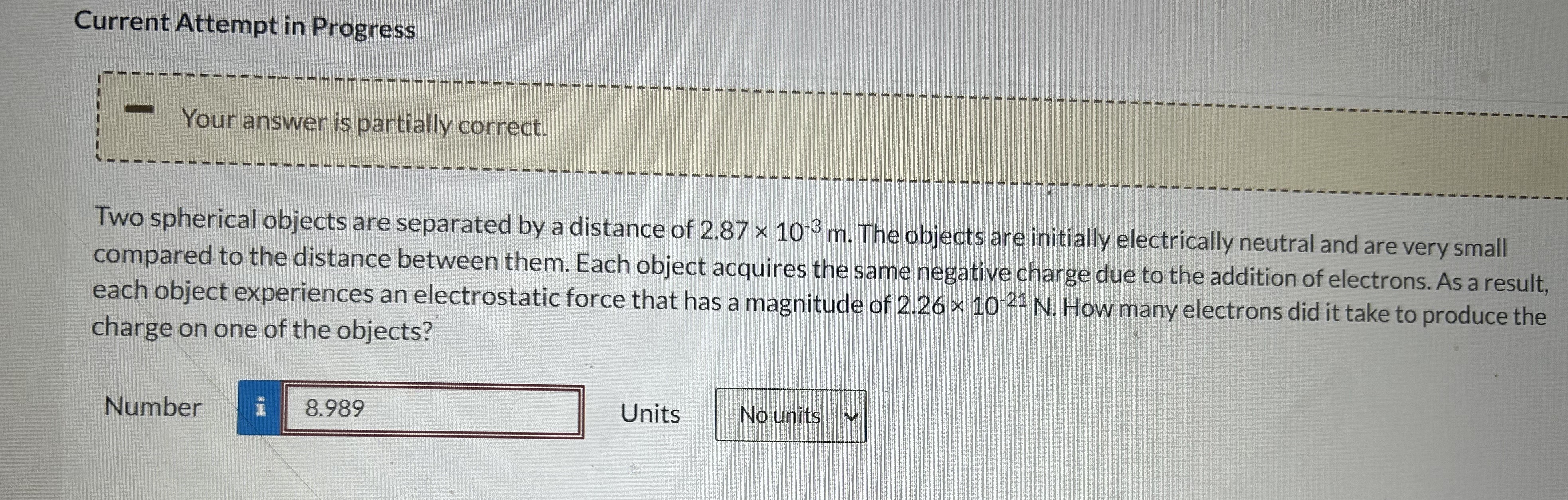 Solved Two spherical objects are separated by a distance of | Chegg.com