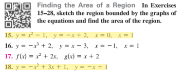 Solved Finding the Area of a Region In Exercise15-28, | Chegg.com