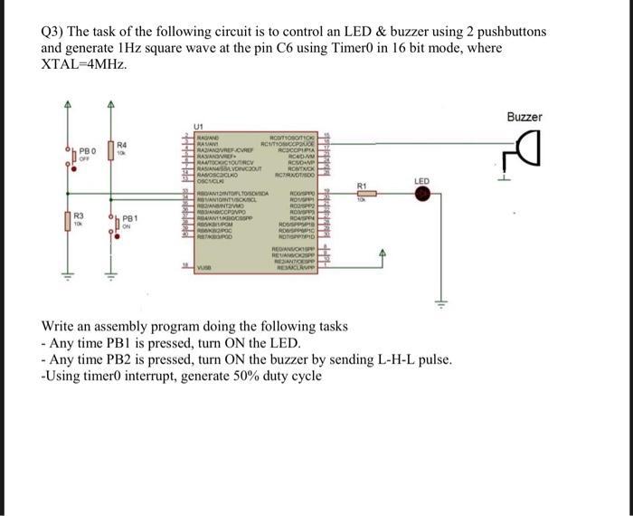 Q3) The task of the following circuit is to control | Chegg.com