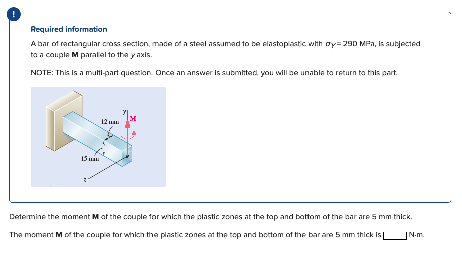 Solved Required information A bar of rectangular cross | Chegg.com