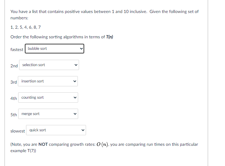 Solved You have a list that contains positive values between | Chegg.com