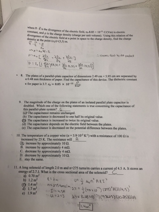Solved where V-& is the divergence constant, and p is the | Chegg.com