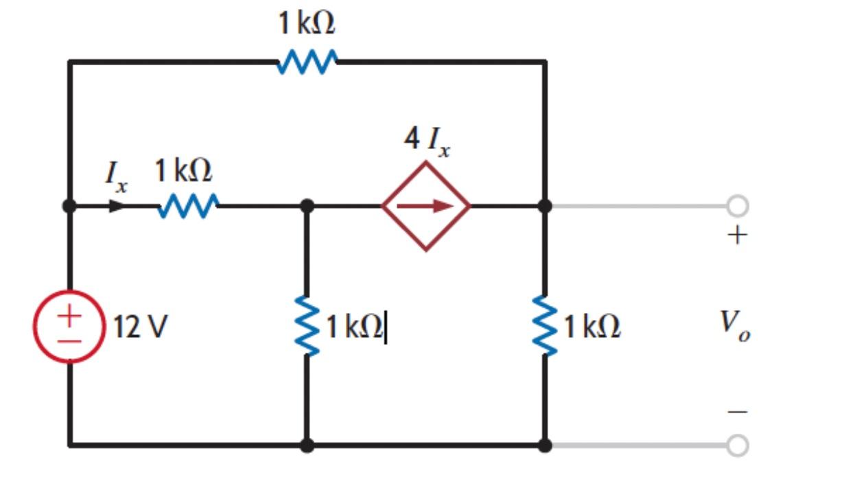 Solved Find I0 In The Network Using Nodal Analysisfind Vo 7977