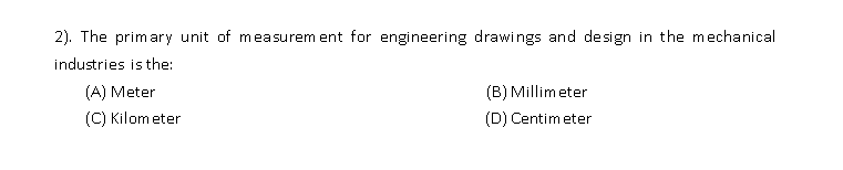 Solved 2). The primary unit of measurement for engineering | Chegg.com