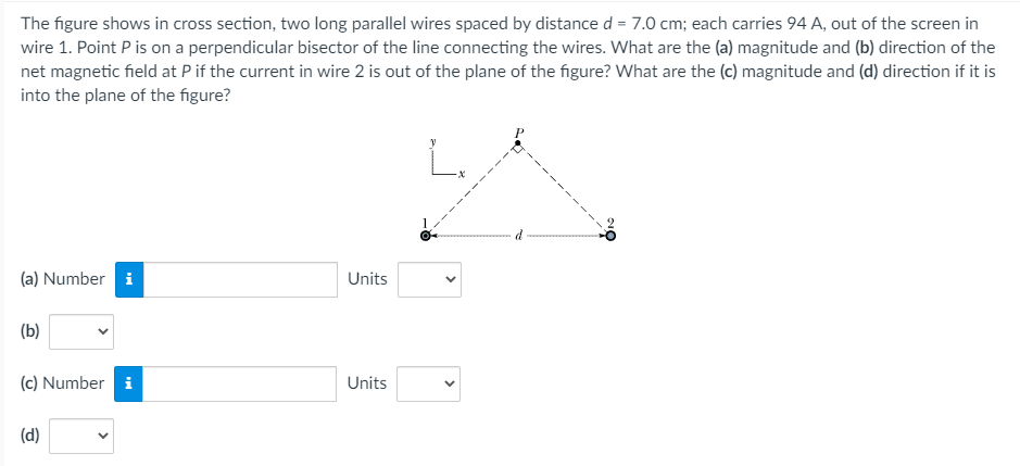 Solved The figure shows in cross section, two long parallel | Chegg.com