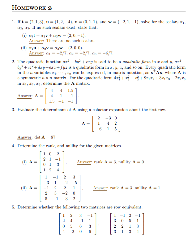Solved 1. If t=(2,1,3),u=(1,2,−4),v=(0,1,1), and | Chegg.com