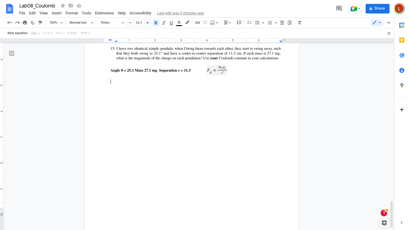 Solved 15. I have two identical simple pendula; when I bring | Chegg.com