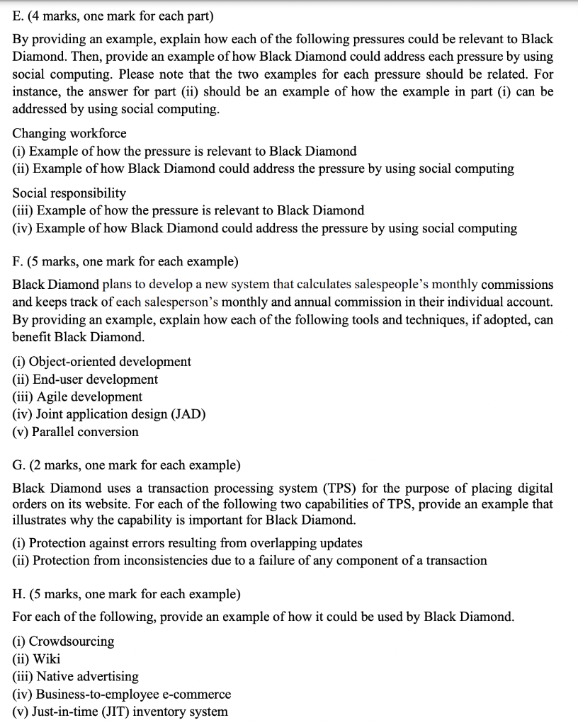 Black Diamond The Problem Black Diamond | Chegg.com