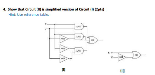 Solved 4. Show that Circuit (II) is simplified version of | Chegg.com