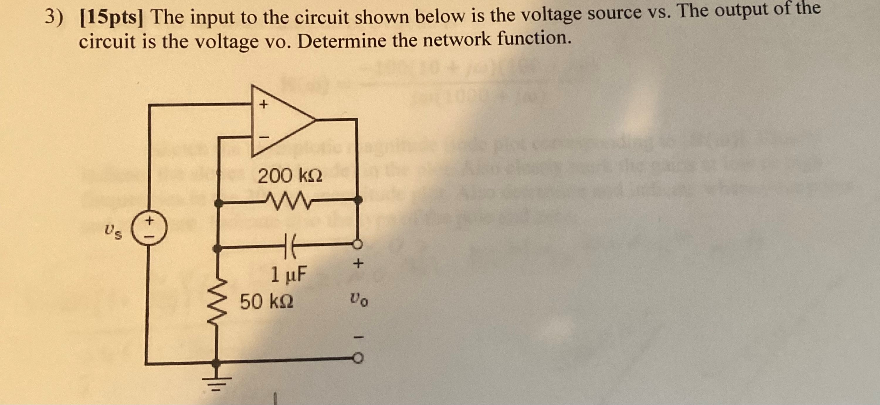 Solved 3) [15pts] The input to the circuit shown below is | Chegg.com