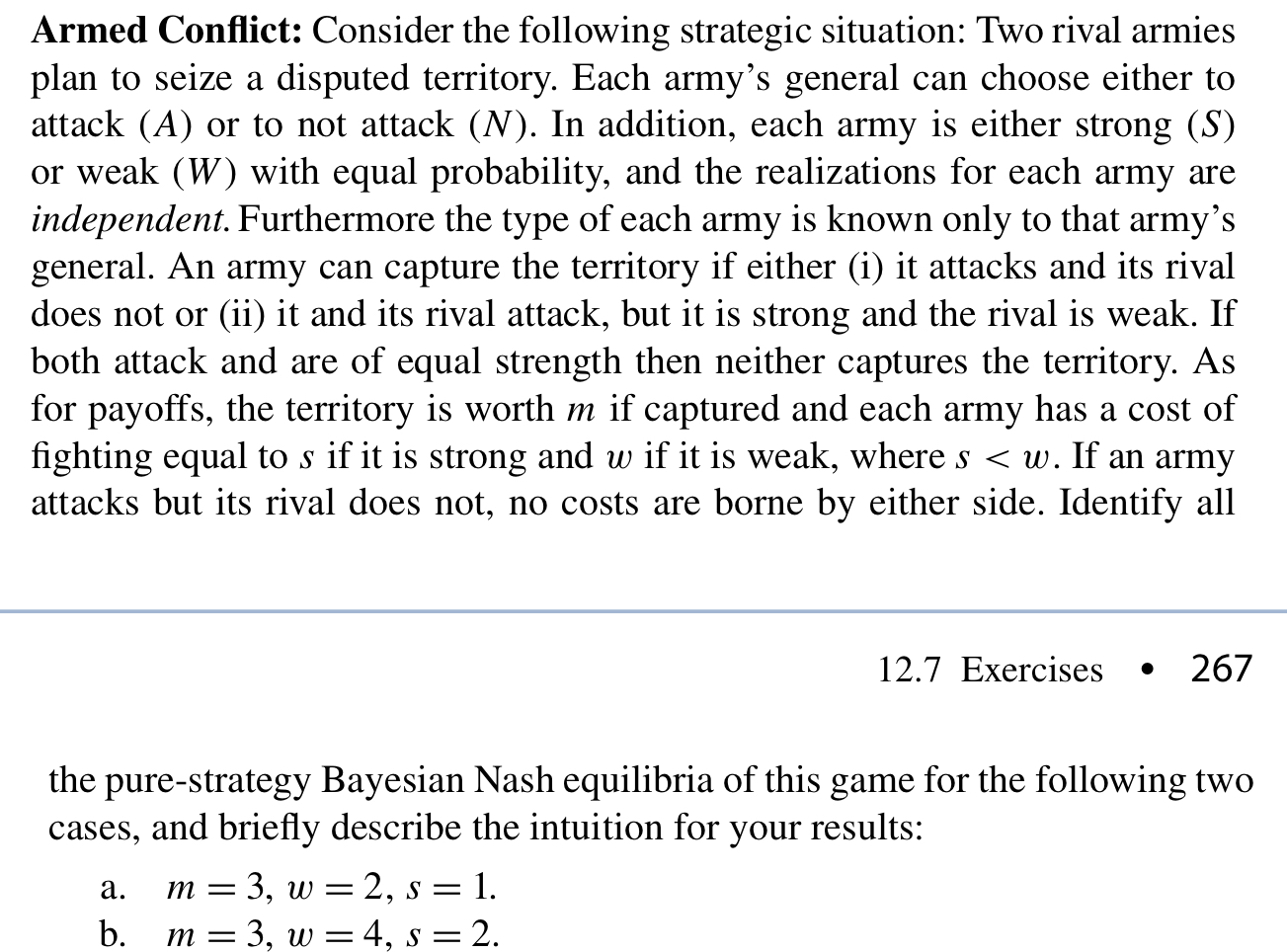 Solved Armed Conflict: Consider the following strategic | Chegg.com