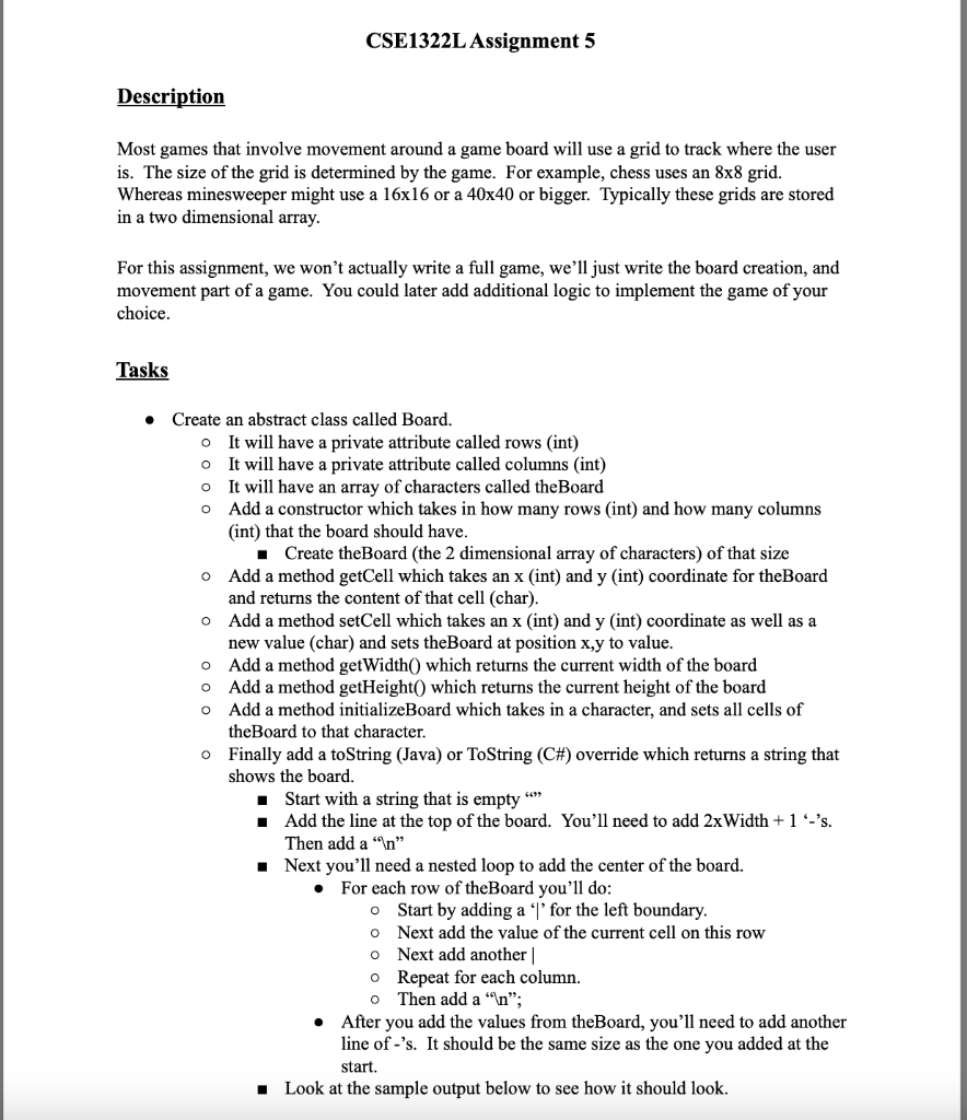 Solved CSE1322L Assignment 5 Description Most games that | Chegg.com