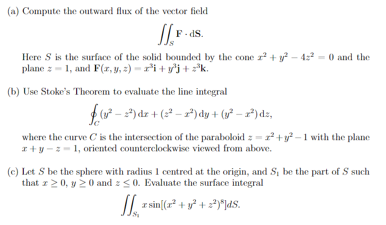 Solved (a) Compute the outward flux of the vector field li | Chegg.com