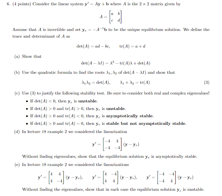 Math problems about equilibrium solutions and | Chegg.com