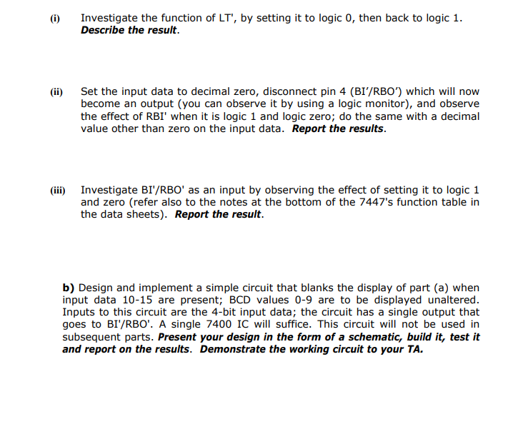 Solved • PROCEDURE Plan your lab work, including placement | Chegg.com