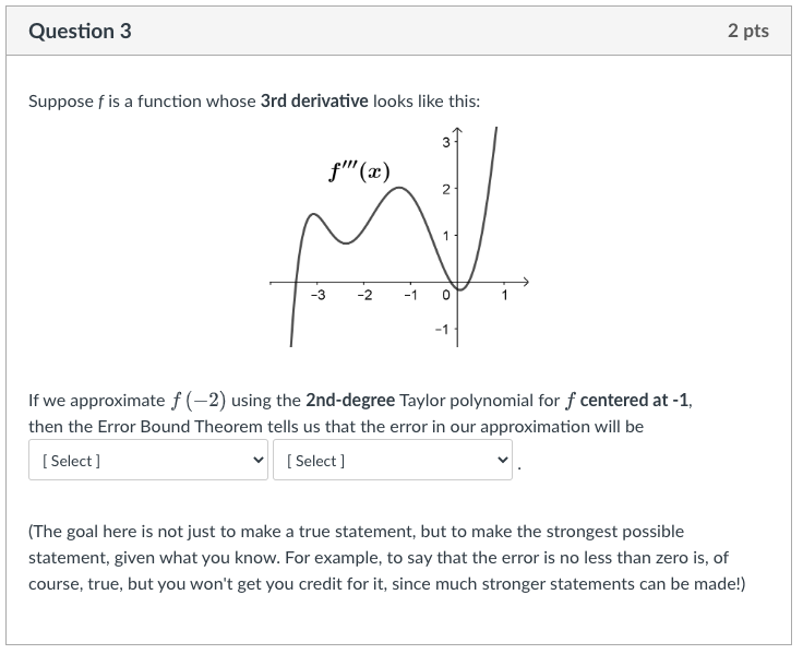 Solved Question 3 Suppose f is a function whose 3rd | Chegg.com