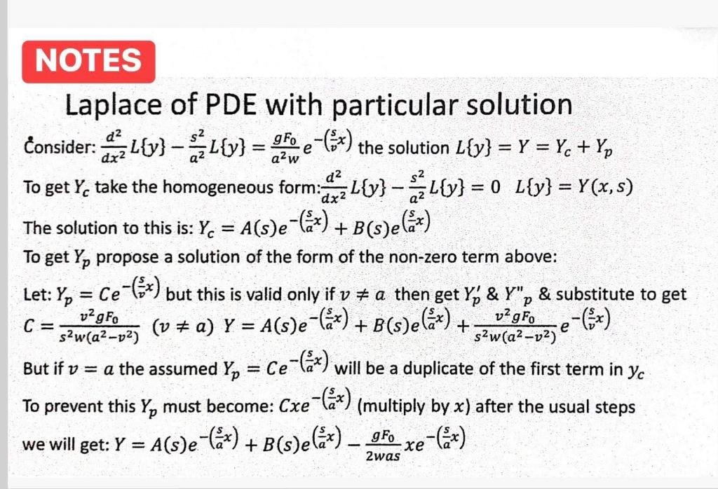 Solved PROBLEM: Solve this PDE using the Laplace transform | Chegg.com
