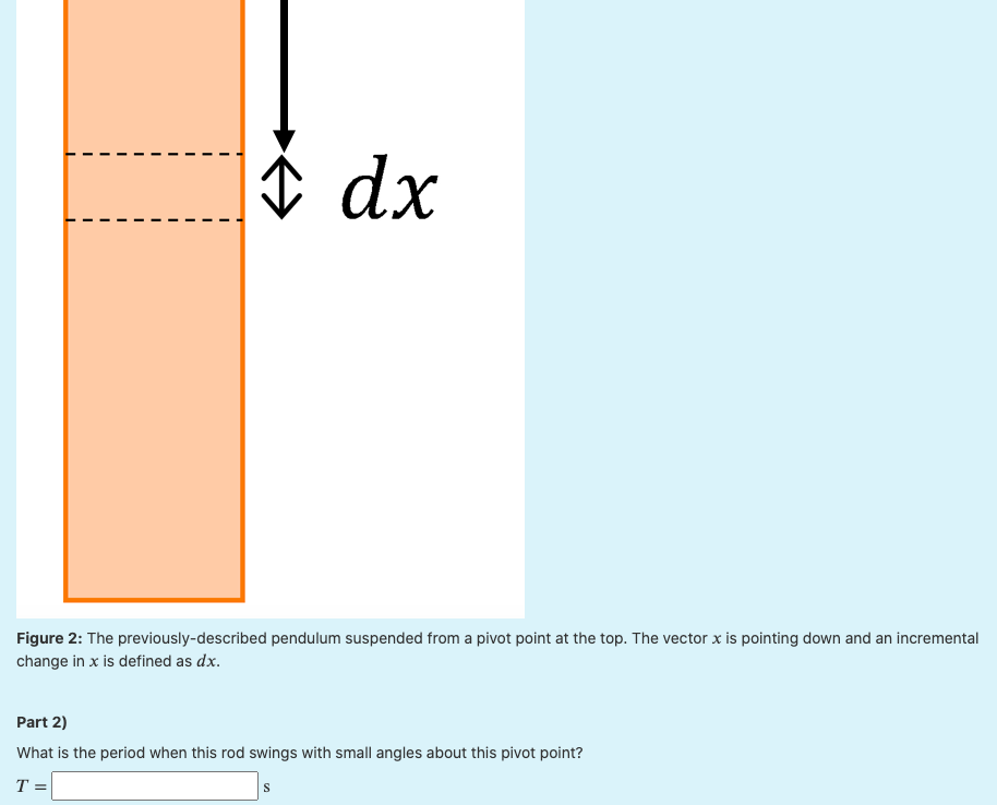 Solved A physical pendulum is set up by pivoting a rod with | Chegg.com