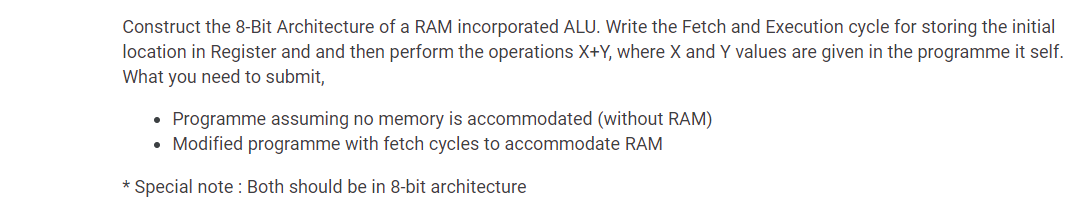 Solved Construct the 8-Bit Architecture of a RAM | Chegg.com