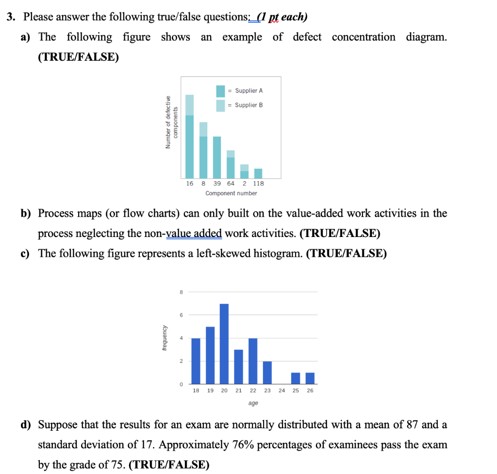 3. Please answer the following true/false questions: | Chegg.com