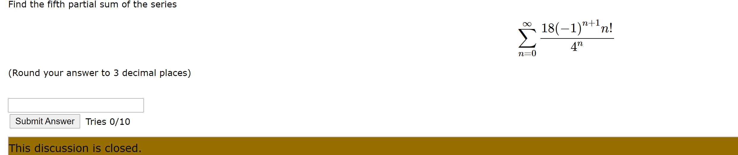 Solved Find the fifth partial sum of the series 8 WI | Chegg.com