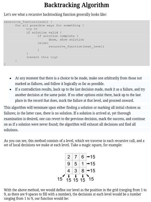 Solved Backtracking Algorithm Let's see what a recursive | Chegg.com