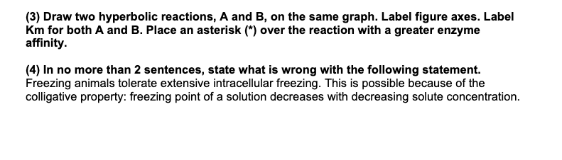 (3) Draw two hyperbolic reactions, A and B, on the | Chegg.com