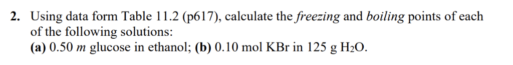 Solved 2. Using data form Table 11.2 (p617), calculate the | Chegg.com