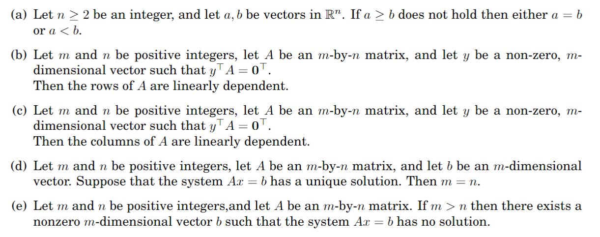 Solved (a) Let n≥2 be an integer, and let a,b be vectors in | Chegg.com