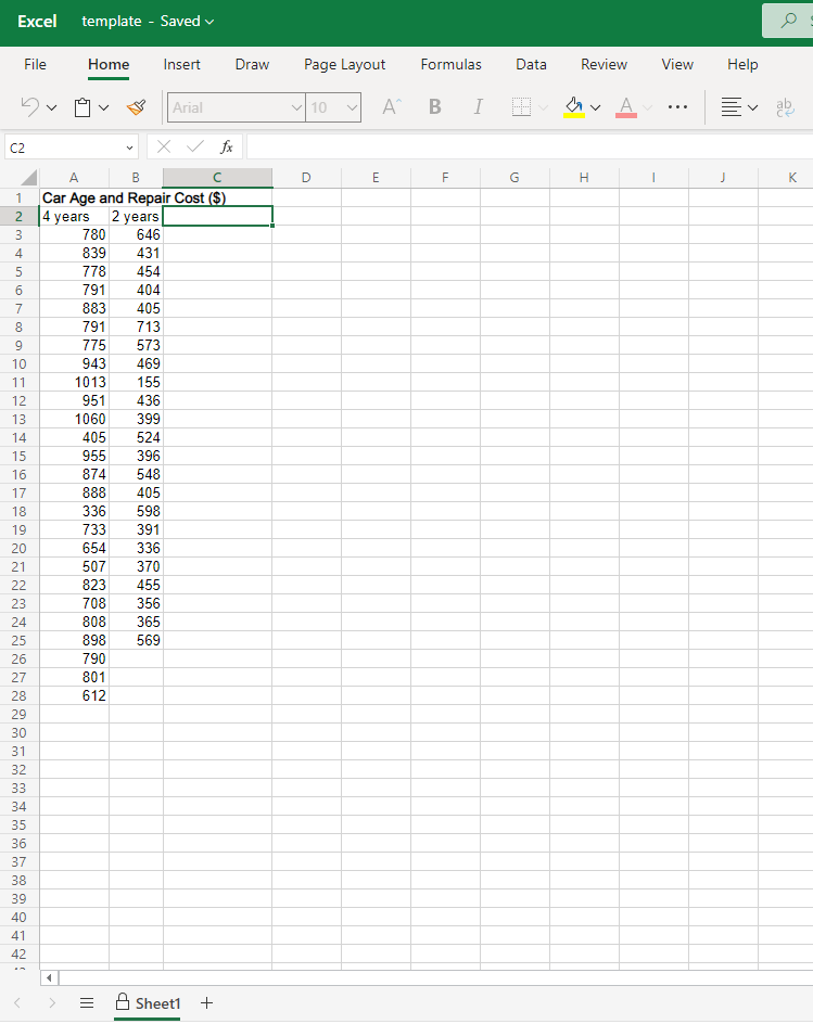 Solved File Home Insert Draw Page Layout Formulas Data