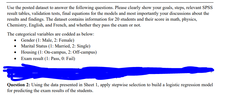 Use the posted dataset to answer the following | Chegg.com