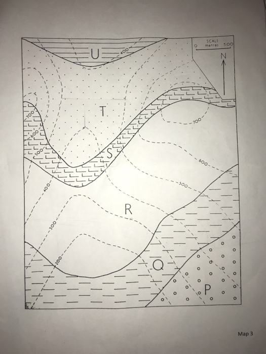 Solved 3. Use Map 3 for the following: Determine the strike | Chegg.com