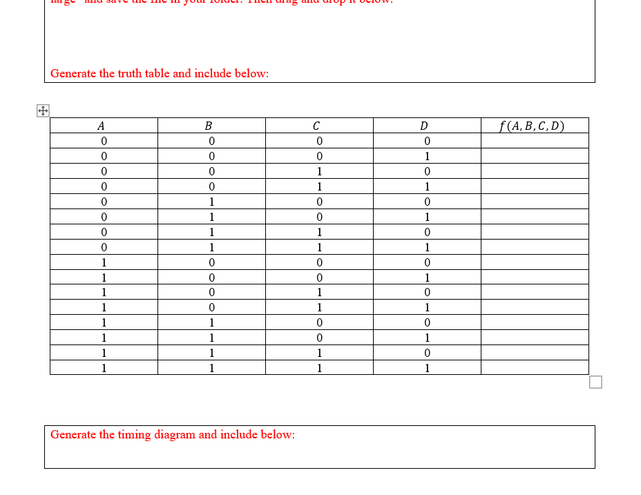 Solved Generate the truth table and include below: Generate | Chegg.com